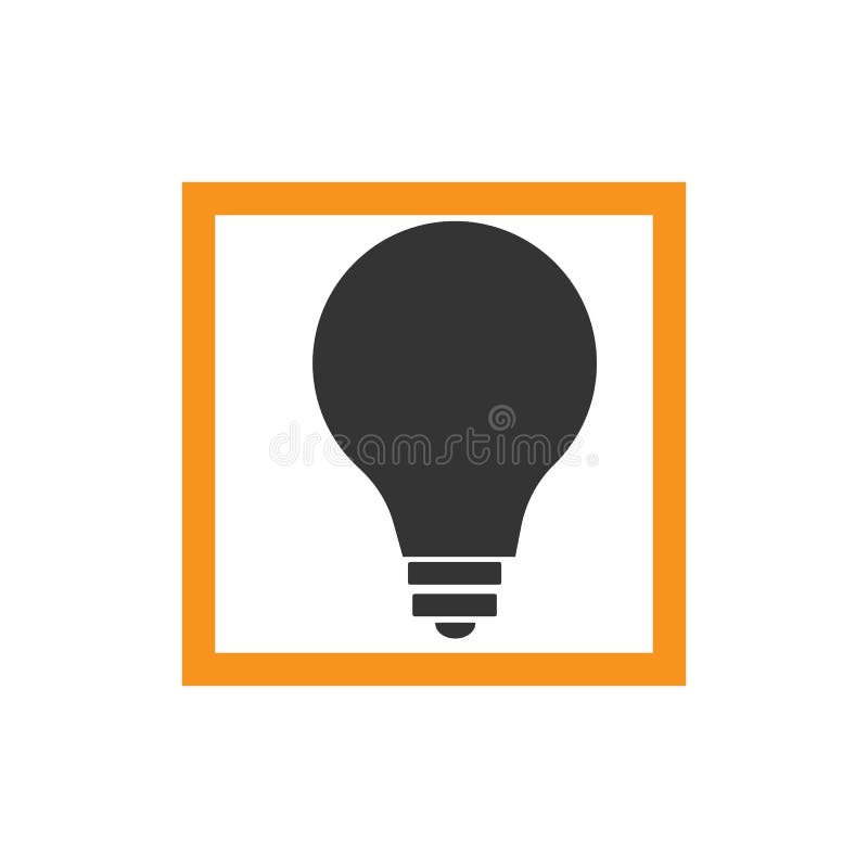 Light bulb symbol icon stock vector. Illustration of imagination ...