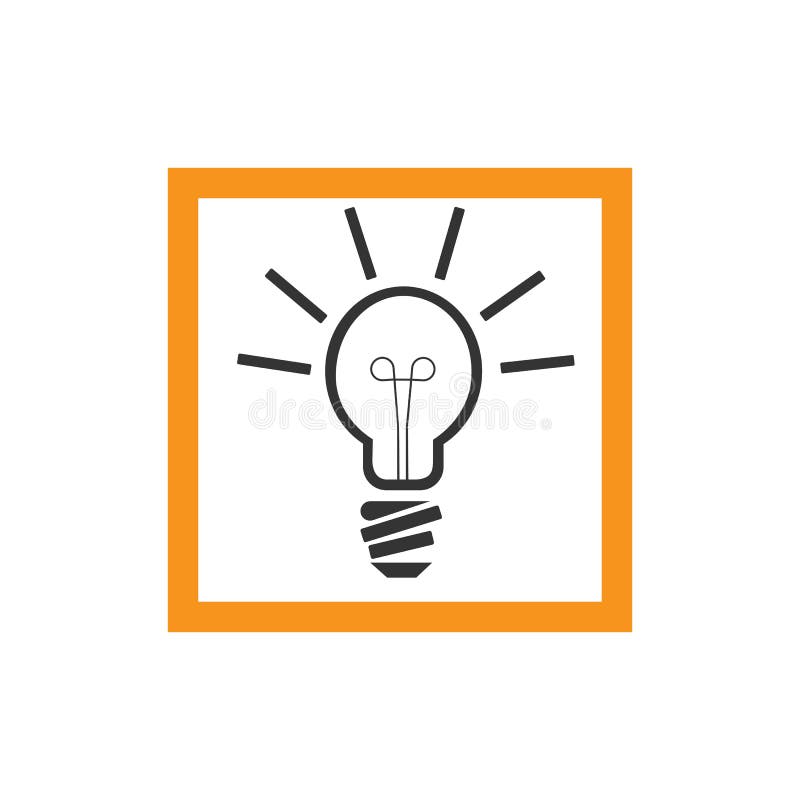 Light bulb symbol icon stock vector. Illustration of bright - 153038448