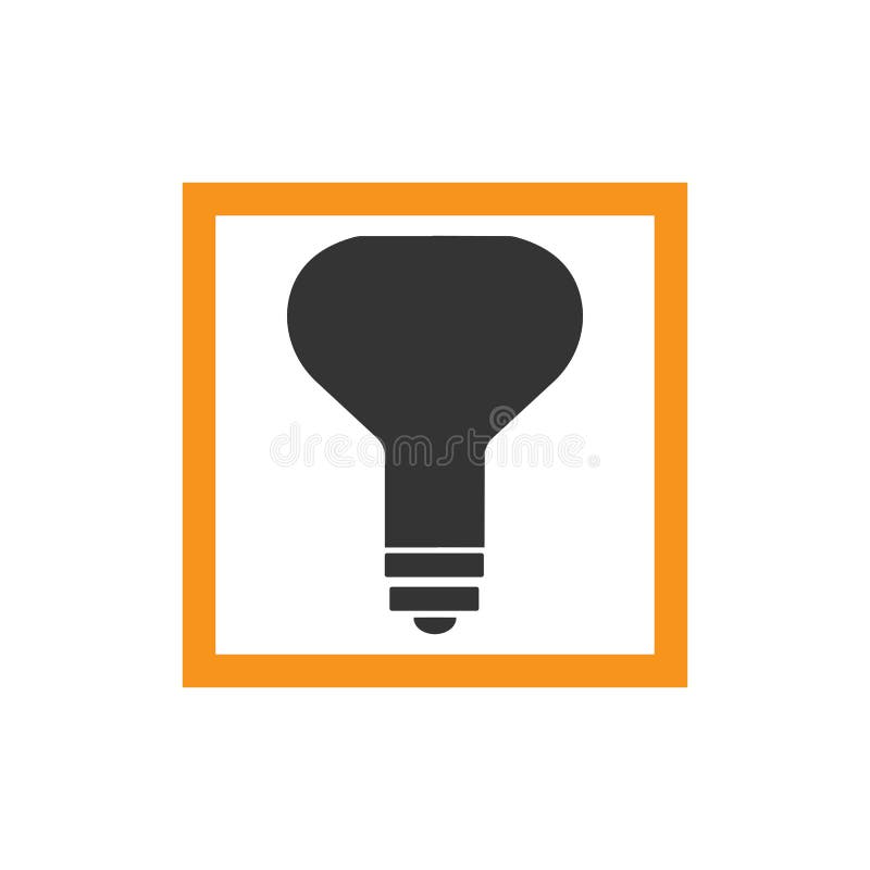 Light bulb symbol icon stock vector. Illustration of bright - 153038462