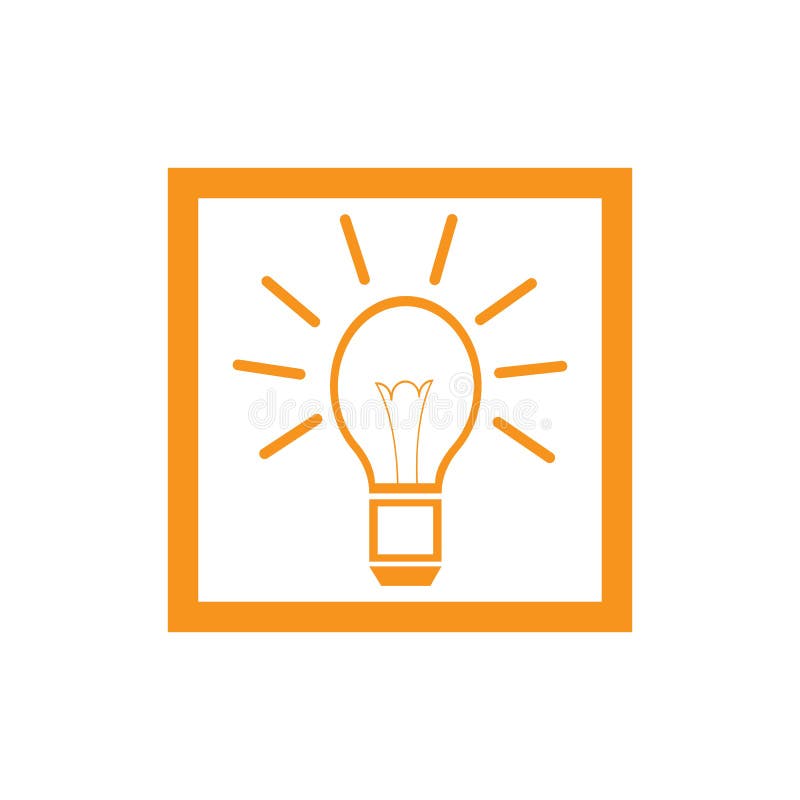 Light bulb symbol icon stock vector. Illustration of drawing - 153038648