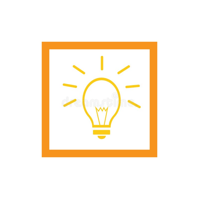 Light bulb symbol icon stock vector. Illustration of bulb - 153038705