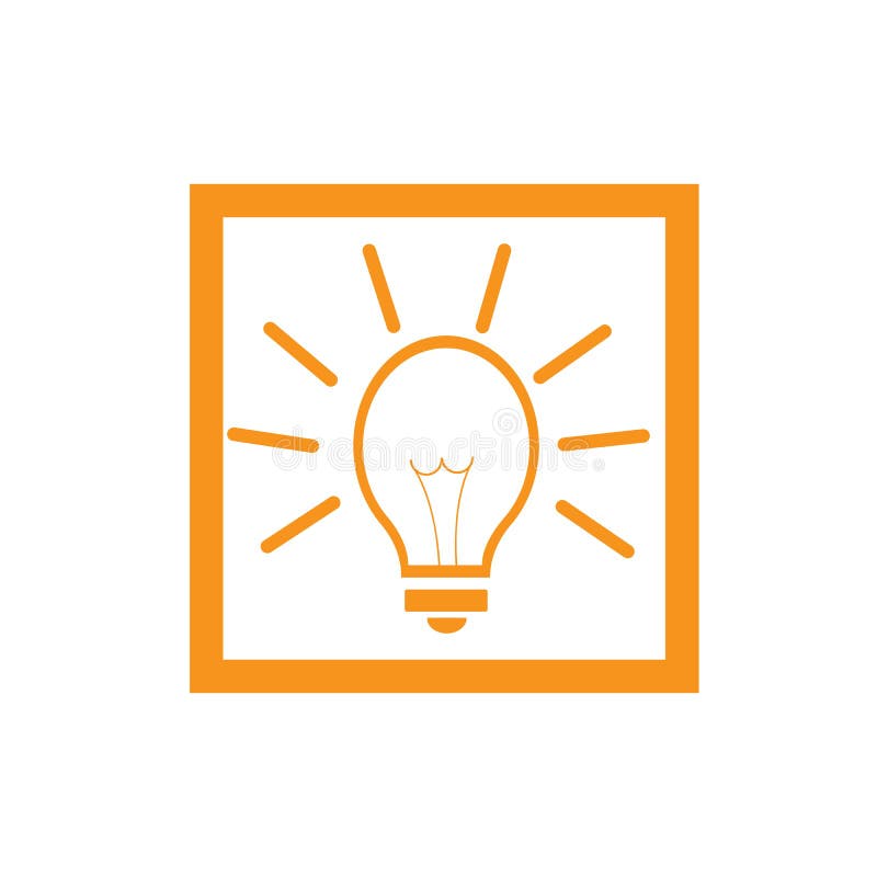 Light bulb symbol icon stock vector. Illustration of symbol - 153038848