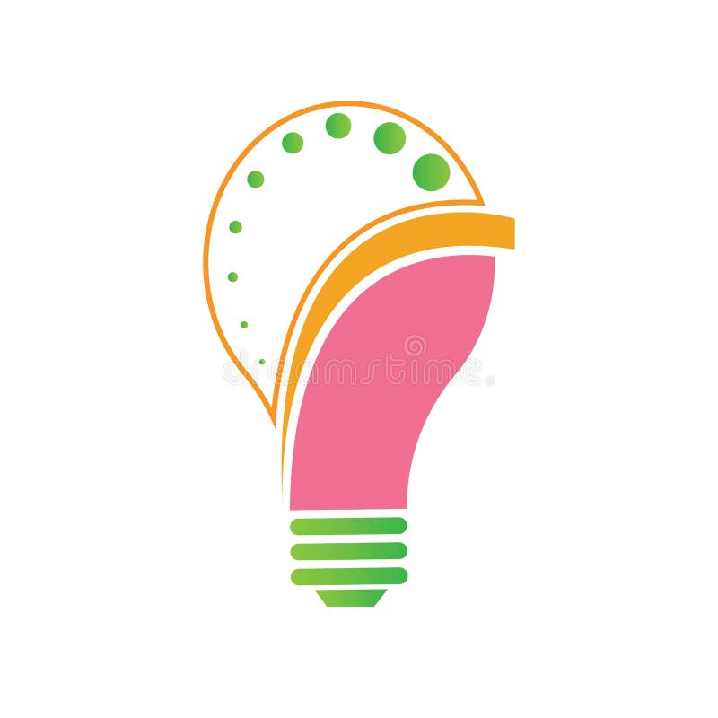 Light bulb symbol icon stock vector. Illustration of illuminated ...