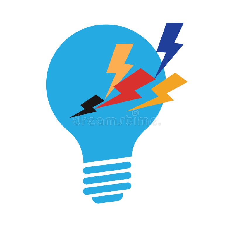 Light bulb symbol icon stock vector. Illustration of imagination ...