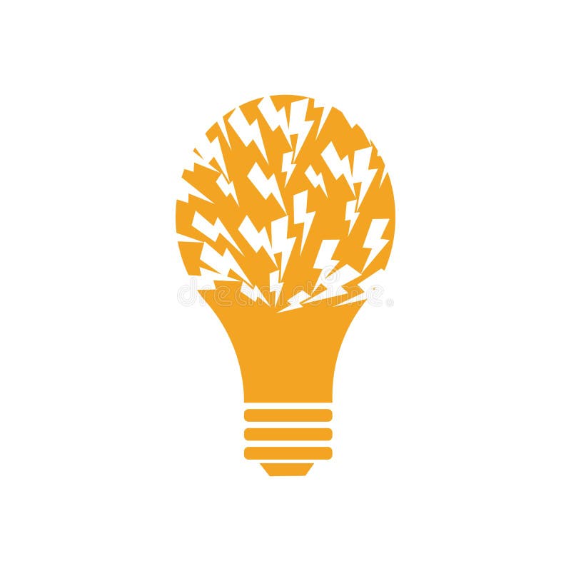 Light bulb symbol icon stock vector. Illustration of electricity ...