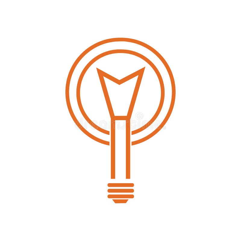 Light bulb symbol icon stock vector. Illustration of drawing - 193378076