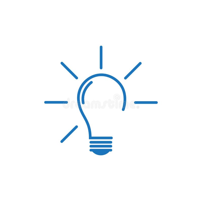 Light bulb symbol icon stock vector. Illustration of lamp - 227732058