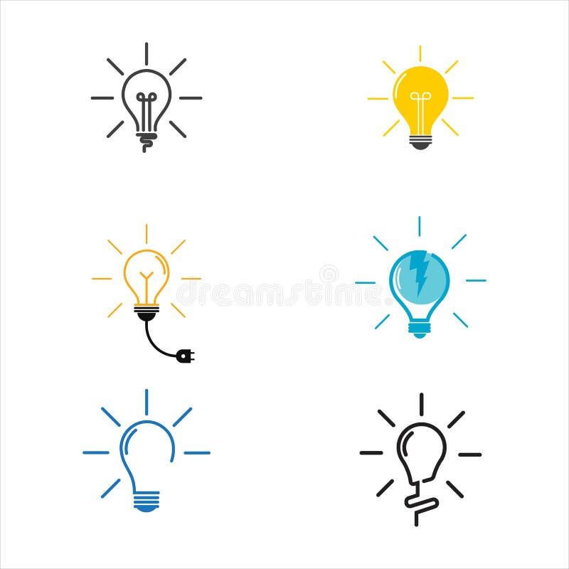 Light bulb symbol icon stock vector. Illustration of technology - 227732160