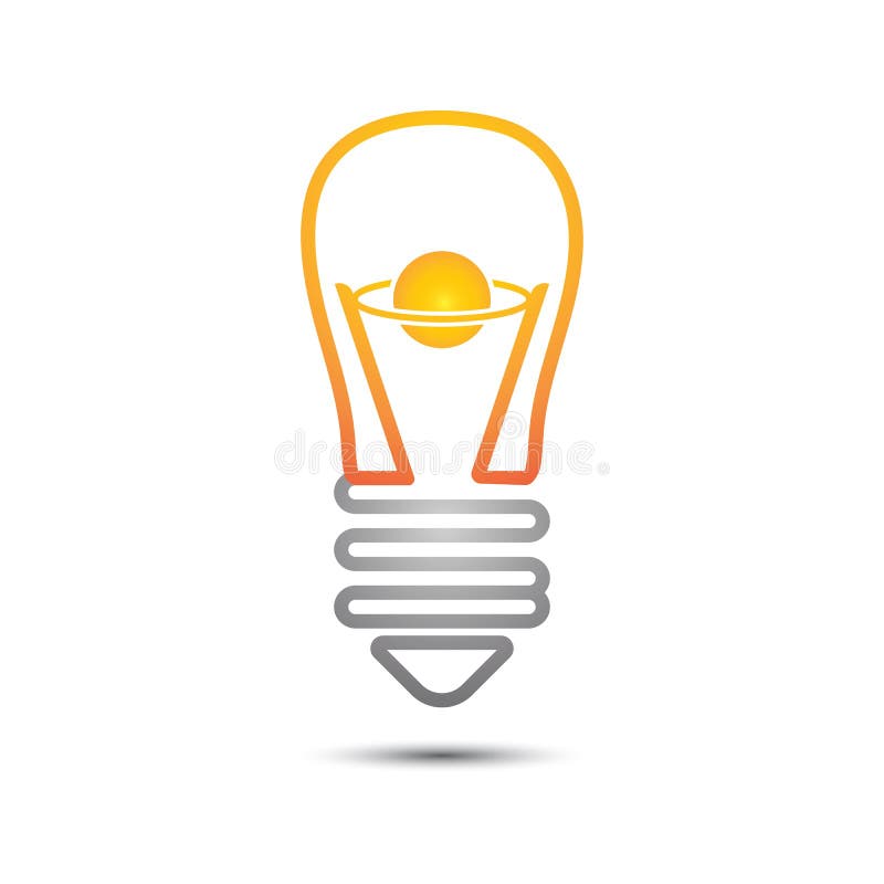 Light bulb symbol icon stock vector. Illustration of electricity ...