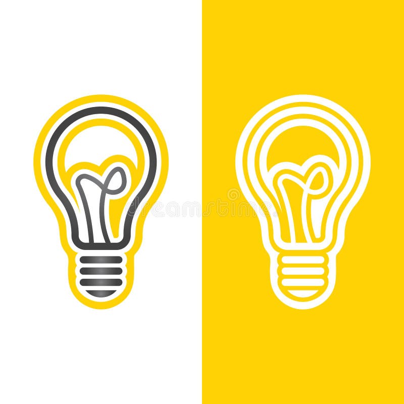 Light bulb symbol icon stock vector. Illustration of thinking - 252028498