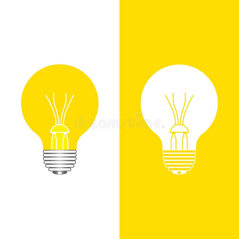 Light bulb symbol icon stock vector. Illustration of light - 252028575
