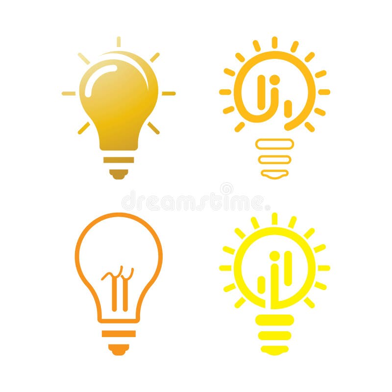 Light bulb symbol icon stock vector. Illustration of wisdom - 252029857