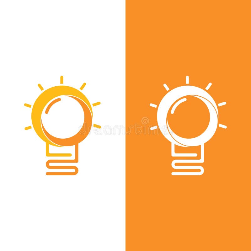 Light bulb symbol icon stock vector. Illustration of invention - 252029917