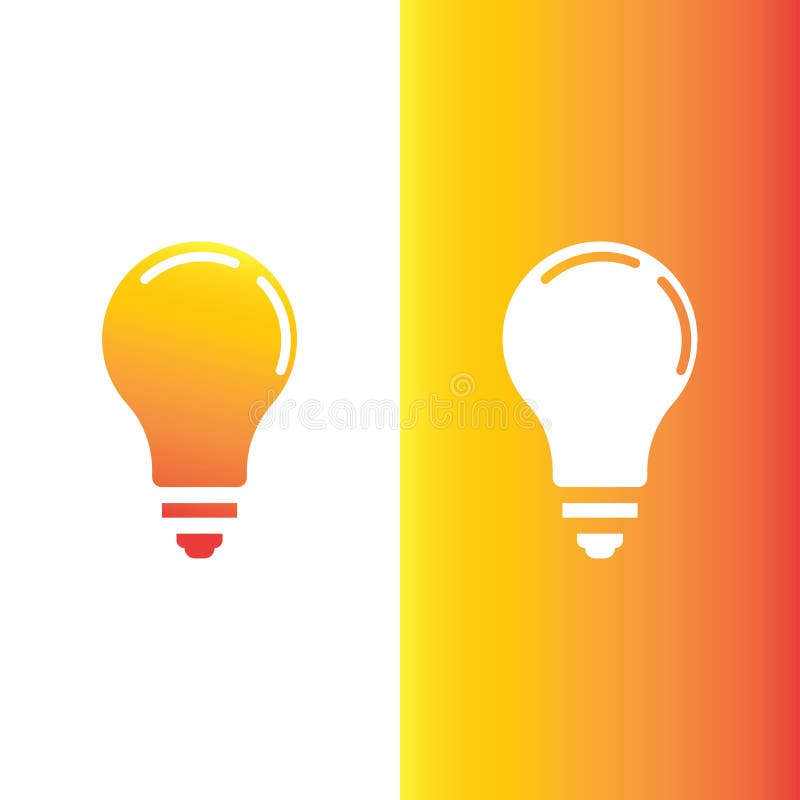 Light bulb symbol icon stock vector. Illustration of ideas - 252029923