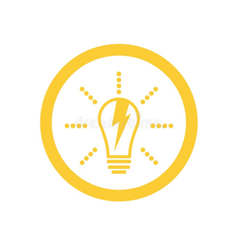 Light bulb symbol icon stock vector. Illustration of technology - 383311935