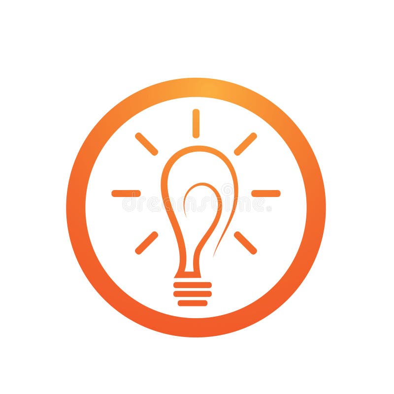 Light bulb symbol icon stock vector. Illustration of single - 383311949