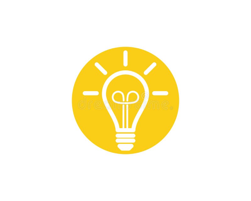 Light Bulb Symbol Logo Template Stock Vector - Illustration of ...
