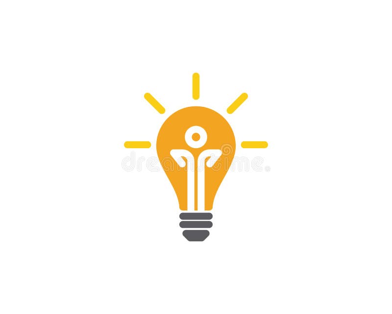Light Bulb Symbol Logo Template Stock Vector - Illustration of ...