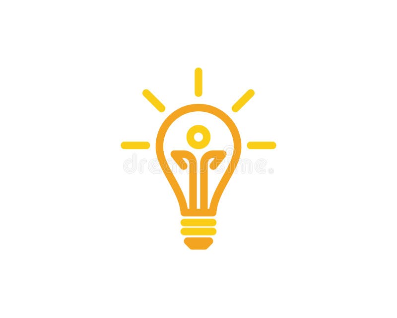 Light Bulb Symbol Logo Template Stock Vector - Illustration of single ...