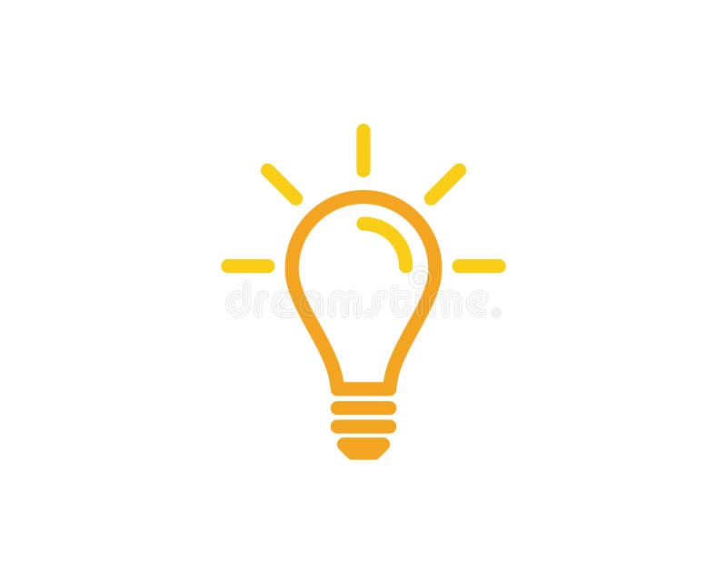 Light Bulb Symbol Logo Template Stock Vector - Illustration of energy ...