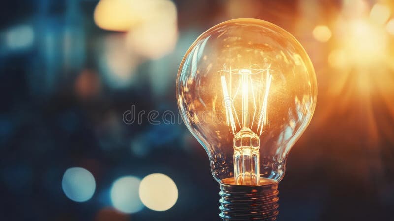 Light Bulb Symbolizing Concepts that Evolve and Inspire Change Stock ...