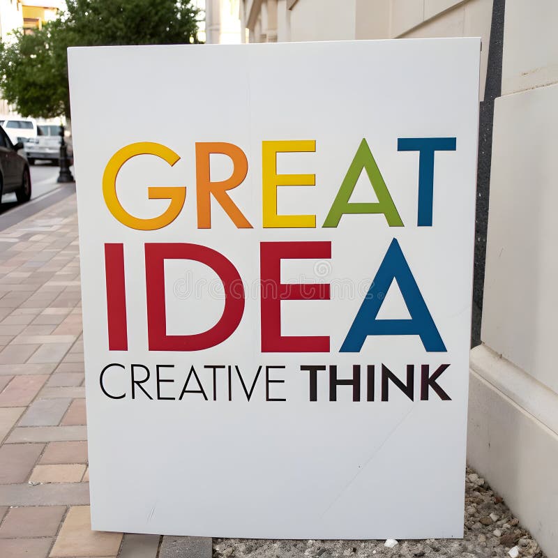 Great Idea Creative Think Isolated on White Background Stock ...