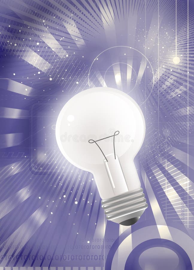 Light bulb technology stock illustration. Illustration of concept - 6681709