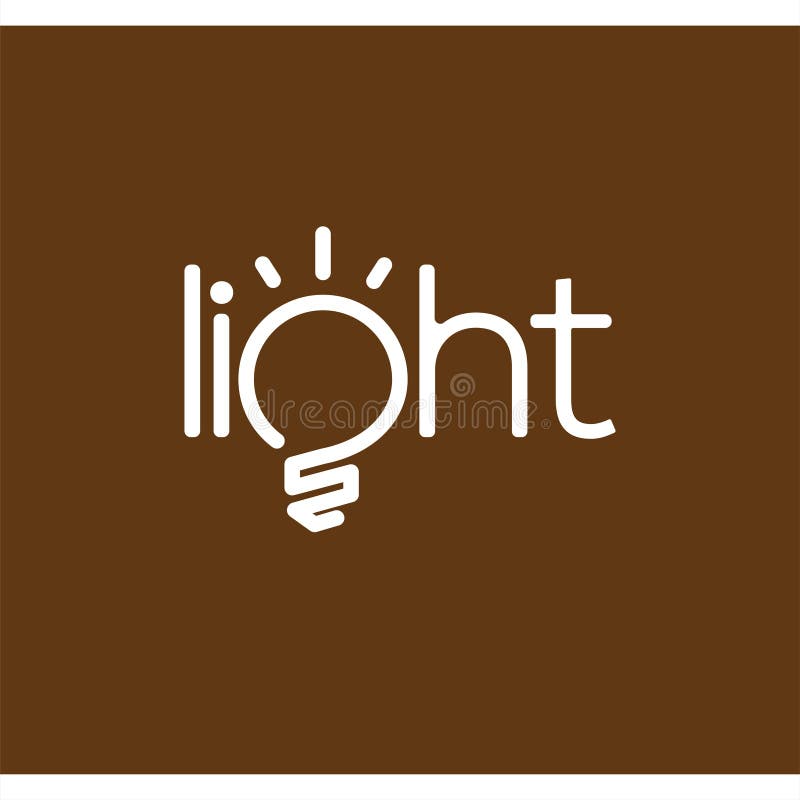 Light Bulb Text Logotype Vector Template Stock Vector - Illustration of ...