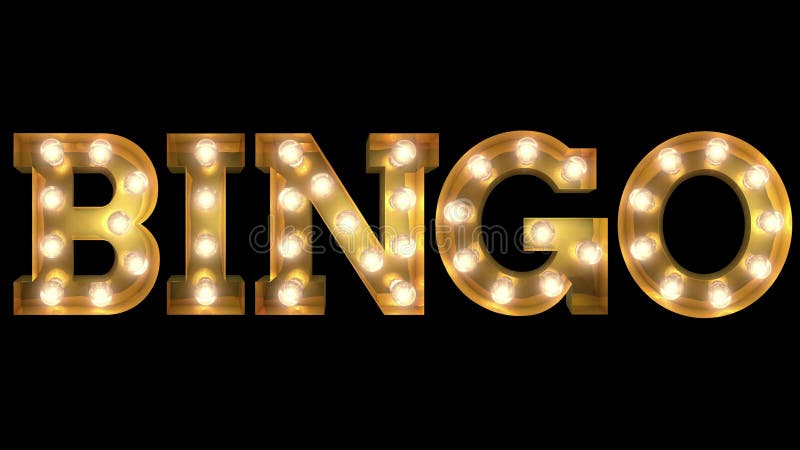Light Bulb Text Two Way Blinking Action the Word Bingo Stock Footage ...