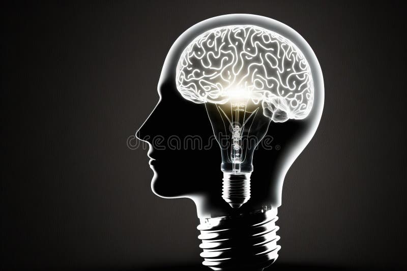 Light Bulb Thinking Creatively about a Light Bulb, Providing Creative ...