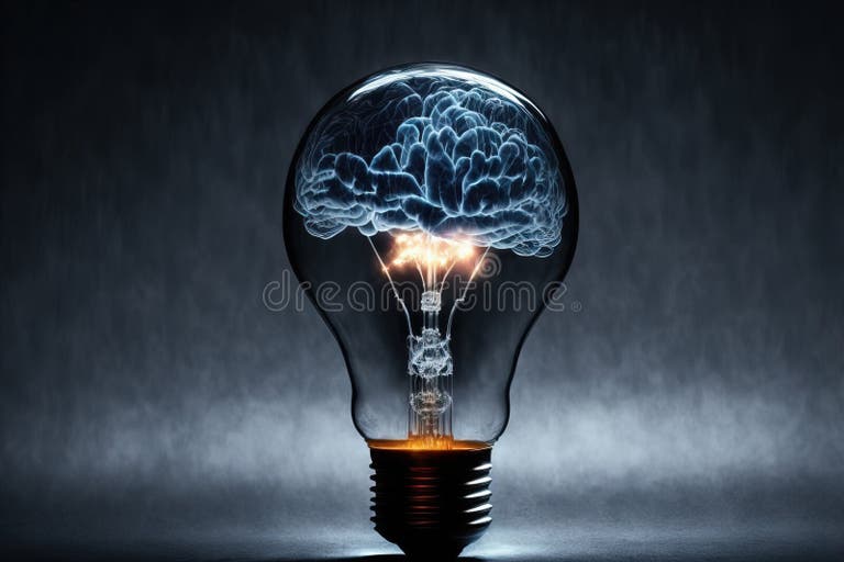 Light Bulb Thinking Creatively about a Light Bulb, Providing Creative ...