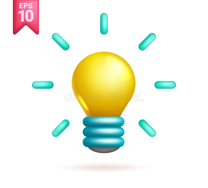 Light Bulb Thinking Ideas. Creativity Solution Analytical Thinking 3d ...