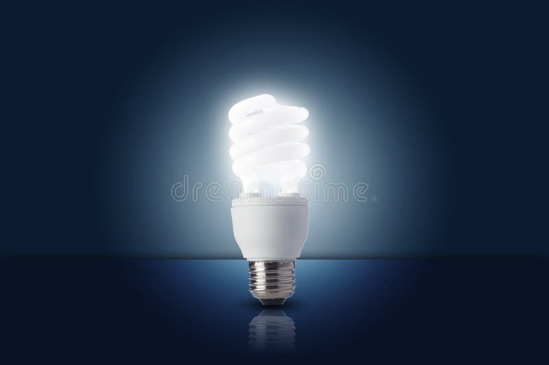 Light bulb turn on stock illustration. Illustration of glowing - 27779877