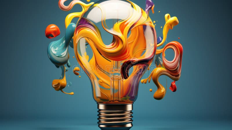 Light Bulb. Unique Idea Concept with Light Bulb. Unique Creative Idea ...