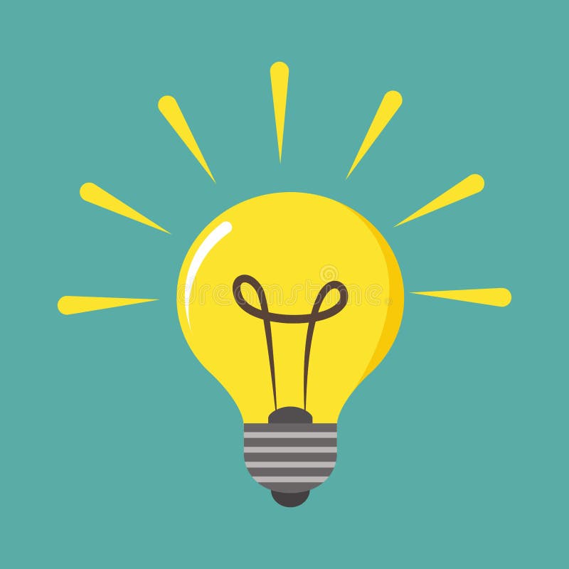 Light Bulb with Electron Orbit and Atoms Circling the Bulb Vector ...