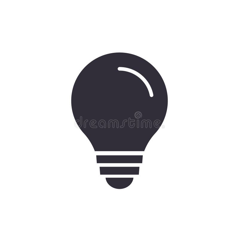 Light Bulb Vector Icon, Simple Flat Design Illustration Stock Vector ...