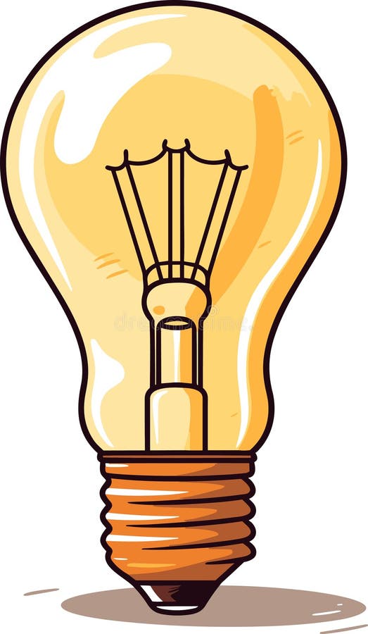 A Light Bulb, Vector Illustration Stock Vector - Illustration of design ...