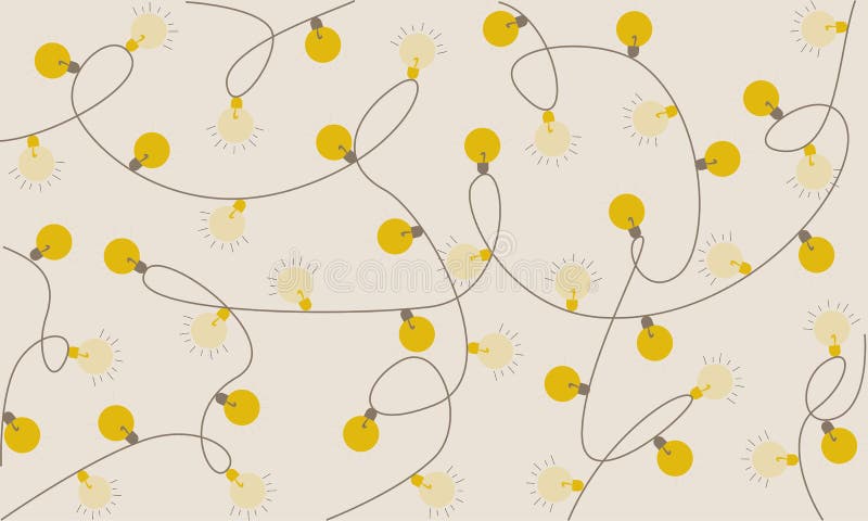 Light Bulb Vector Pattern. Bulb Pattern. Yellow Bulb on Yellow ...
