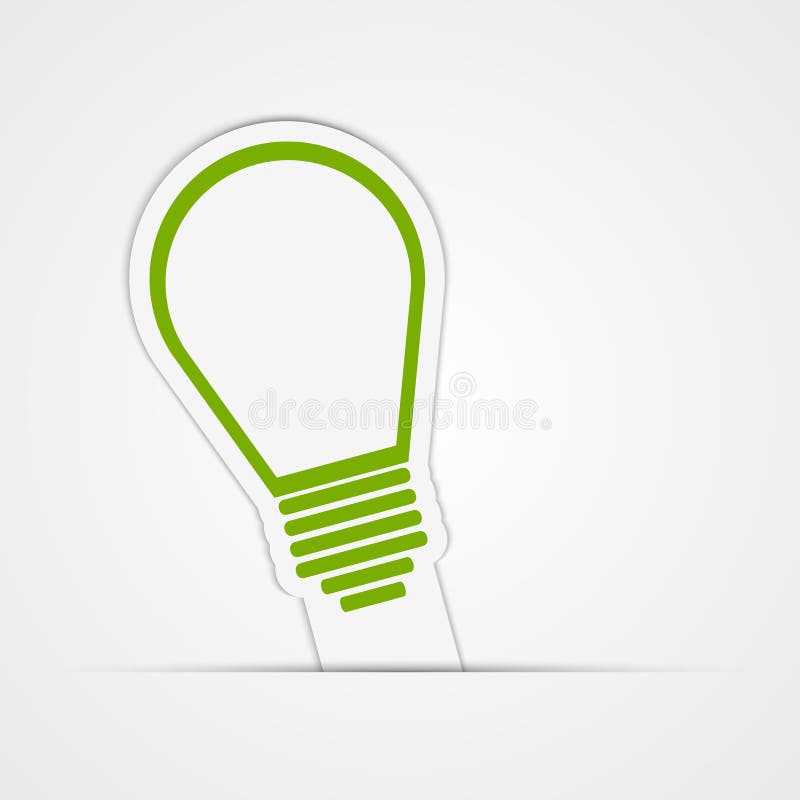 Light bulb vector sticker stock vector. Illustration of innovation ...