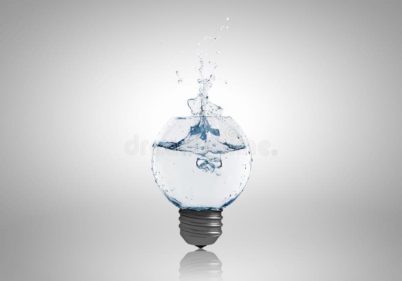Light bulb with water stock photo. Image of splash, lightbulb - 56136064