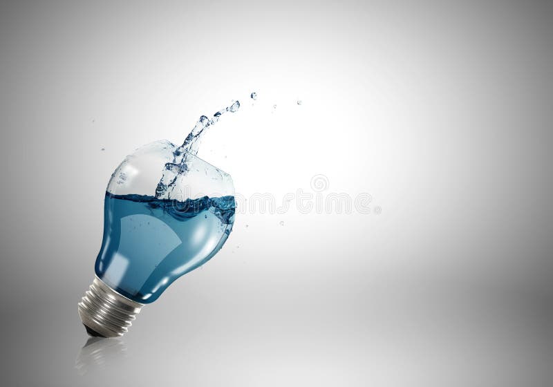 Light bulb with water stock image. Image of ecology, purity - 56136133