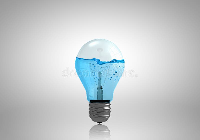 Light bulb with water stock image. Image of energy, bulb - 56290811