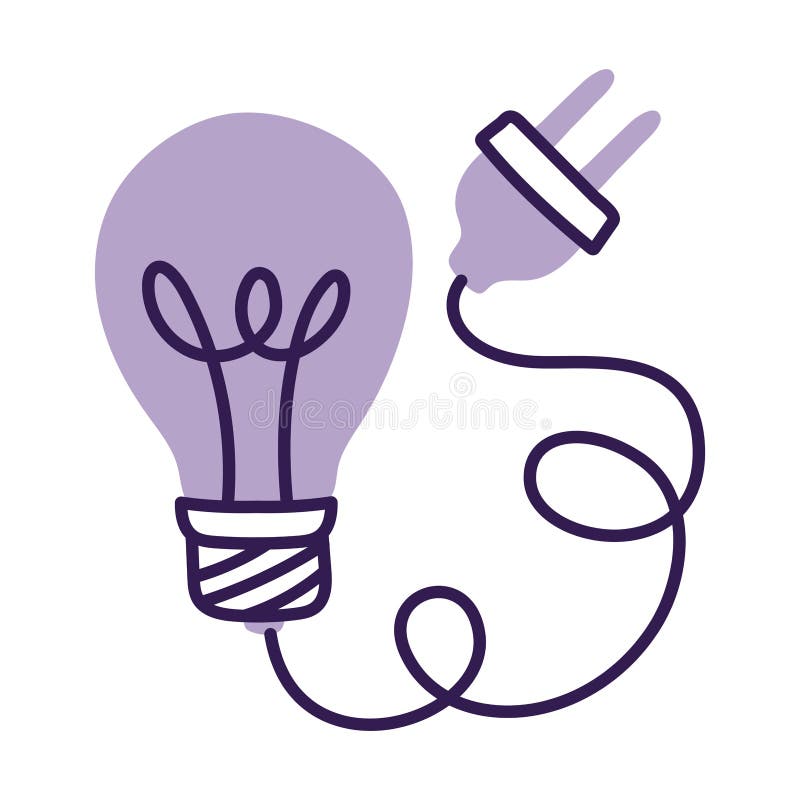 Light bulb with wire stock vector. Illustration of isolated - 233972261