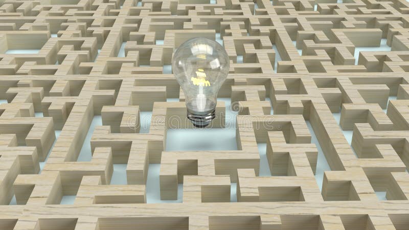 Light Bulb Shape Maze Stock Illustrations – 65 Light Bulb Shape Maze ...