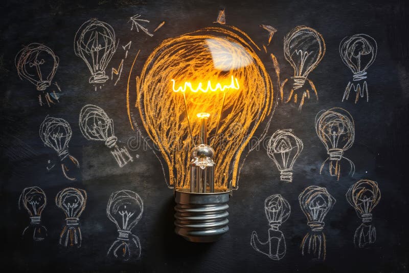 A Light Bulb with the Word Word Written on it Surrounded by Many Light ...