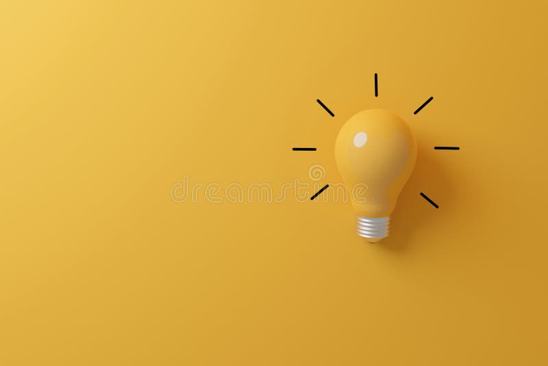 Light Bulb Yellow on Yellow Background Stock Illustration ...