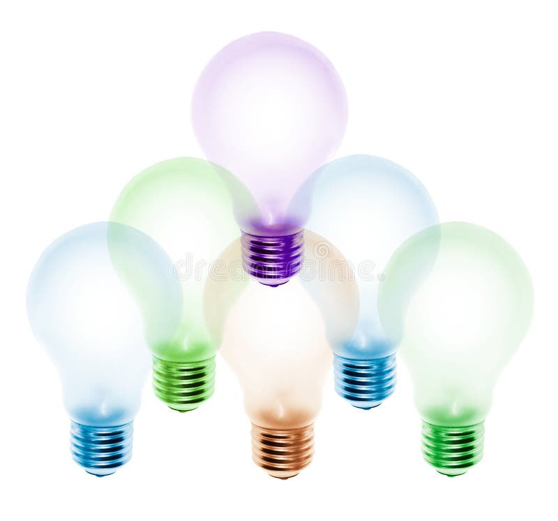 Lamps rainbow stock photo. Image of intelligence, blue - 6497300