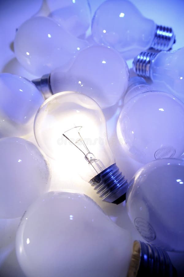 One bright light-bulb stock image. Image of concepts, bright - 4644405