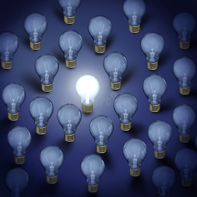 Light bulbs background stock illustration. Illustration of special ...