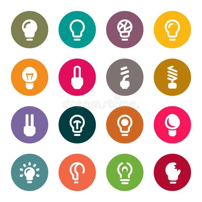 Light bulb icons stock vector. Illustration of efficiency - 40031359